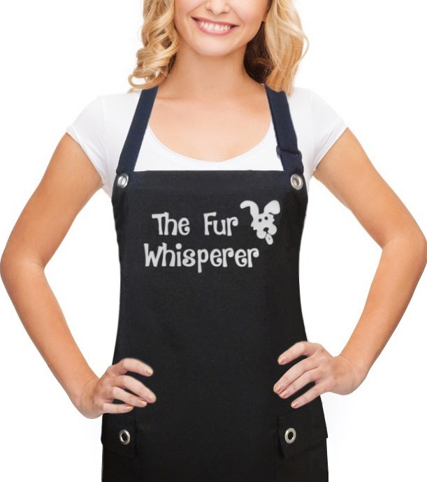 Dog Grooming Apron THE FUR WHISPERER – Trendy Salon Aprons
